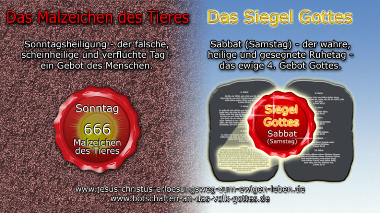 Malzeichen des Tieres, Bild des Tieres und die Zahl 666!